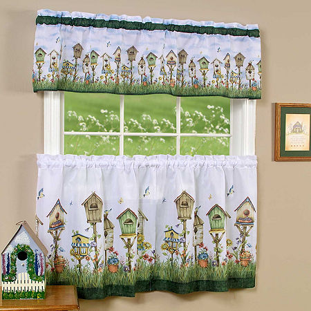 Achim Home Sweet Home Tier & Valance Set  58 x 36 - Multi