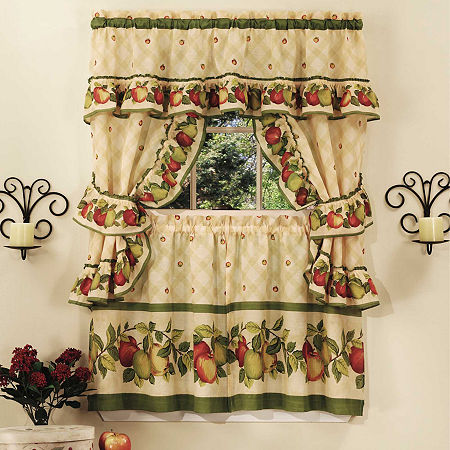 Click here for Achim Apple Orchard Cottage Kitchen Curtain Set prices
