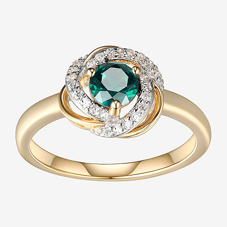 Click here for Womens Lab Created Green Quartz 18K Gold Over Silv... prices