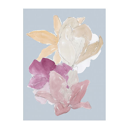 Click here for Lumaprints Blue Floral Block Ii Modern Canvas Art... prices