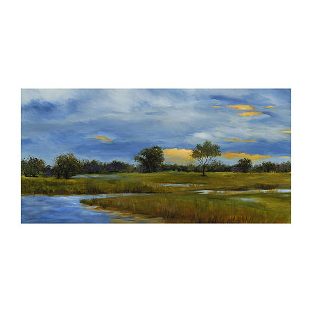 Click here for Lumaprints Riverwalk Canvas Art  One Size  Blue prices