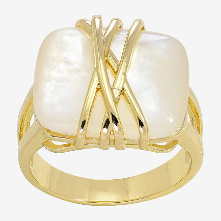 Click here for Sparkle Allure Womens White Simulated Pearl 14K Go... prices