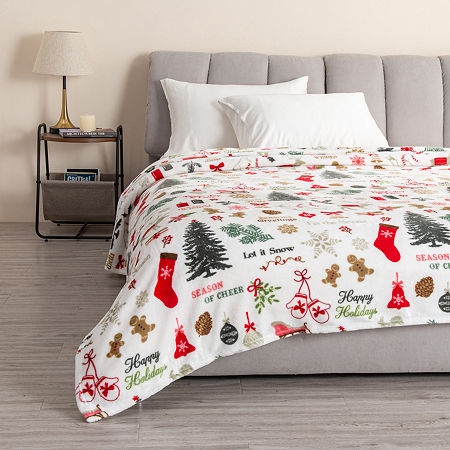 Click here for Linery Velvet Plush Fleece Holiday Printed Blanket... prices