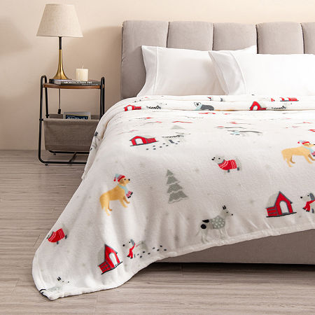 Click here for Linery Velvet Plush Fleece Holiday Printed Blanket... prices