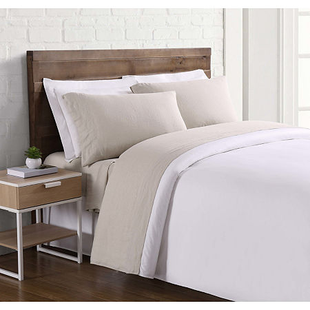 Click here for Brooklyn Loom Linen Sheet Set  One Size  Beige prices