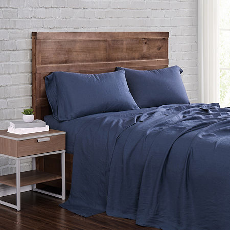 Brooklyn Loom Navy Moisture Wicking Sheet Set