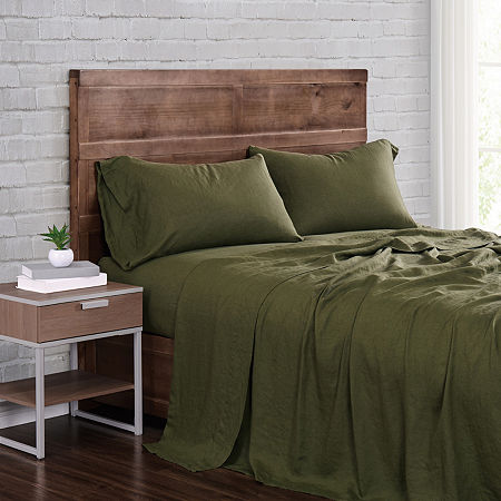 Click here for Brooklyn Loom 4pc. 300 Thread Linen Sheet Set prices
