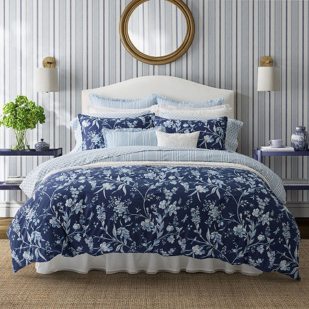 Click here for Laura Ashley Branch Toile Cotton Reversible 7 Piec... prices