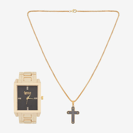 Click here for American Exchange Mens Quartz Gold-Tone Alloy Watc... prices