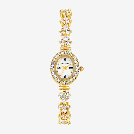 Danecraft Womens 18K Fine Gold Plated Analog Watch - Gold