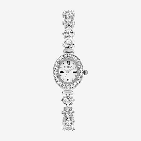 Danecraft Womens Fine Silver-Plated Analog Watch - Silver