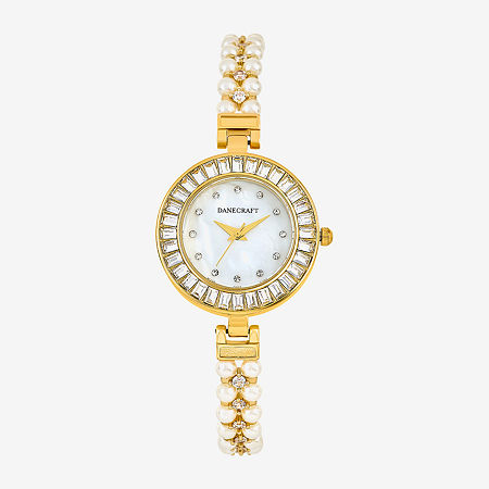 Danecraft Womens 18K Fine Gold Plated Analog Watch - Gold