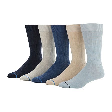 Click here for Stafford Casual Dress Cotton Mens 5 Pair Crew Sock... prices
