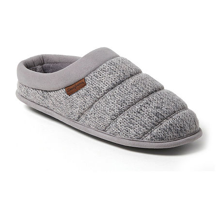 Click here for Dearfoams Mens Asher Marled Knit Clog House Slippe... prices