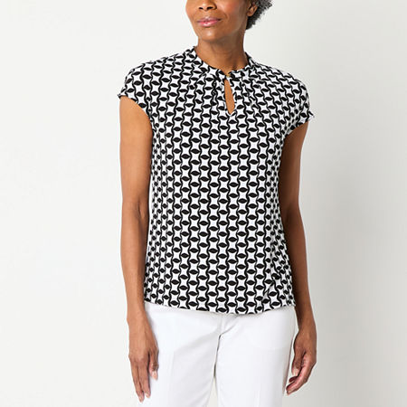 Click here for Liz Claiborne Womens Keyhole Neck Short Sleeve Blo... prices
