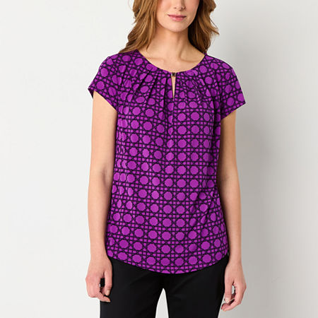 Click here for Liz Claiborne Womens Crew Neck Short Sleeve Blouse... prices