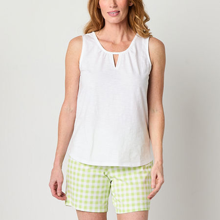 Click here for St. Johns Bay Womens Keyhole Neck Sleeveless Tank... prices