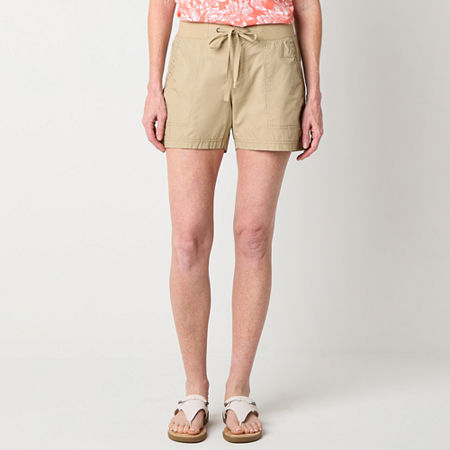 Click here for St. Johns Bay Womens Mid Rise Soft Short  6  Brown prices