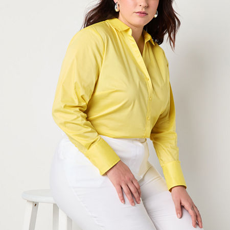 Click here for Worthington Womens Long Sleeve Plus Blouse  2x  Ye... prices