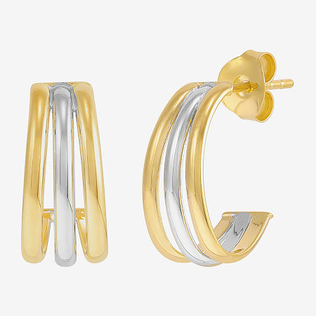 Click here for Silver Addiction Womens 14K Gold Over Silver Hoop... prices