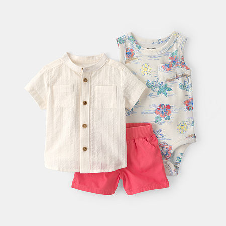 Click here for Carters Baby Boys 3-pc. Short Set  24 Months  Beig... prices