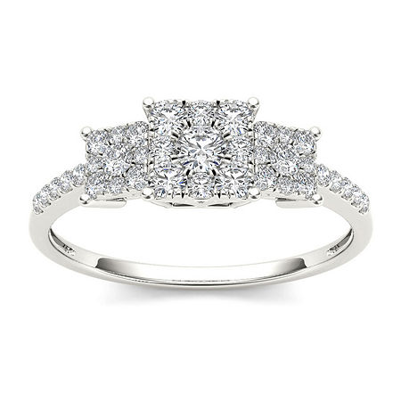 Click here for 1/2 CT.T.W. Natural Diamond 10K White Gold Engagem... prices