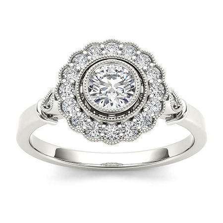 Click here for 1/2 CT.T.W. Natural Diamond 10K White Gold Engagem... prices