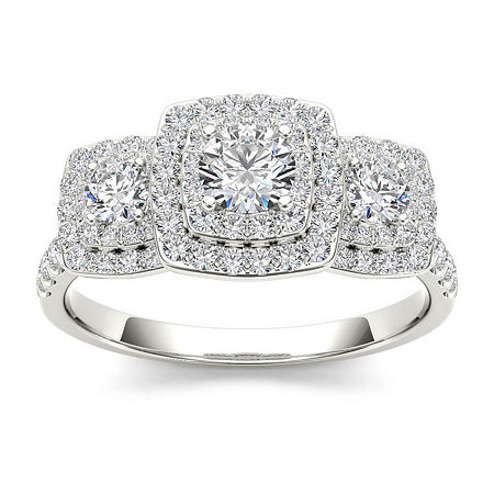 Click here for 1 CT.T.W. Natural Diamond 10K White Gold Engagemen... prices