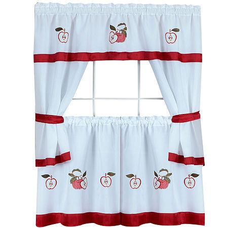 Click here for Achim Gala Embellished Cottage Kitchen Curtain Set prices