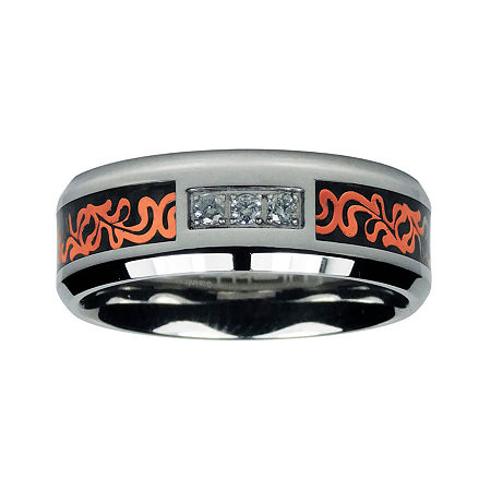 Click here for Mens 1/10 C.T. T.W. Natural Diamond Stainless Stee... prices