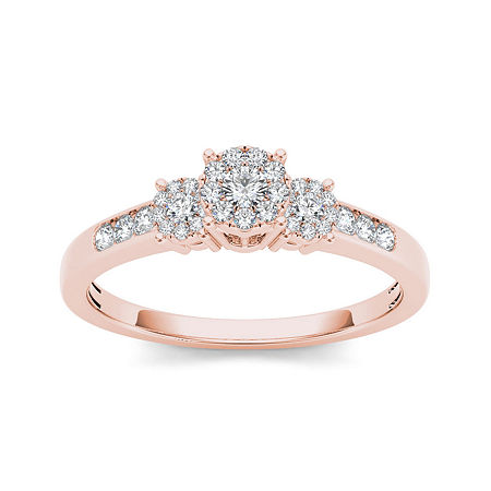 Click here for 1/3 CT.T.W. Natural Diamond 10K Rose Gold Engageme... prices