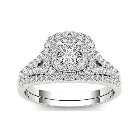 Click here for 1 CT.T.W. Natural Diamond 10K White Gold Engagemen... prices