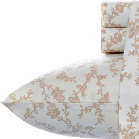 Laura Ashley Cotton Flannel 4-Piece Sheet Set  Queen - Victoria