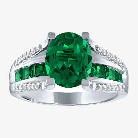 Click here for Womens Lab Created Green Emerald Sterling Silver C... prices