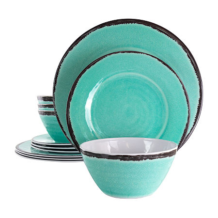 Click here for Elama Azul Banquet 12-pc. Melamine Dinnerware Set... prices