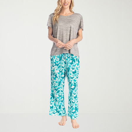 Click here for Muk Luks Womens Round Neck Short Sleeve 2-pc. Paja... prices