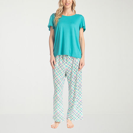 Click here for Muk Luks Womens Round Neck Short Sleeve 2-pc. Paja... prices