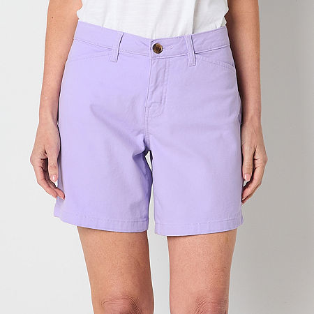 Click here for St. Johns Bay Womens 7 3/4 Mid Rise Tall Chino Sho... prices
