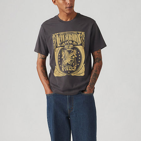 Levis Mens Classic Short Sleeve Graphic Crewneck T-Shirt - Phantom