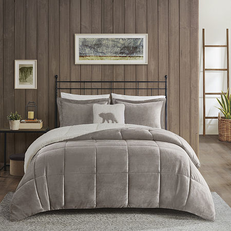 Click here for Woolrich Alton 4-Pc. Comforter Set  King - Grey/Iv... prices