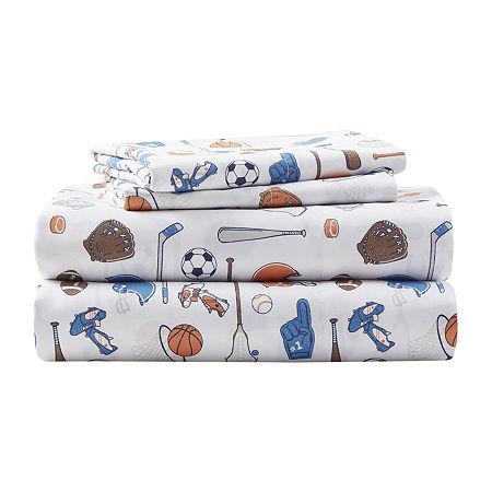 Click here for INK+IVY Kids Boy Sports Sheet Set  One Size  Blue prices