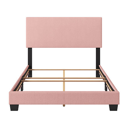 Click here for Modern Upholstered Rectangle Bed  One Size  Pink prices