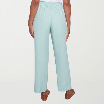 Alfred Dunner Kensington Garden Womens Mid Rise Straight Pull-On Pants ...