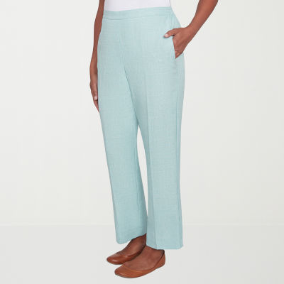 Alfred Dunner Kensington Garden Womens Mid Rise Straight Pull-On Pants ...