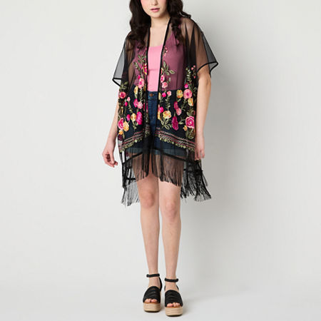 Click here for SOL and MER Floral Embroidered Mesh Topper Wrap  O... prices