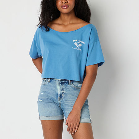 Click here for Arizona Off The Shoulder Womens Short Sleeve Relax... prices