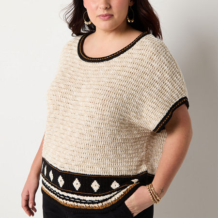 Click here for a.n.a Plus Womens Scoop Neck Short Sleeve Pullover... prices