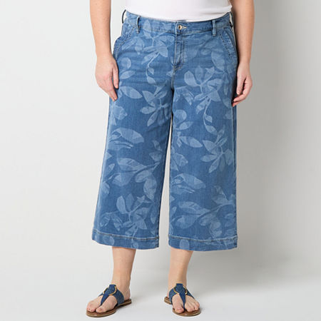 Click here for Liz Claiborne Womens Wide Leg Mid Rise Plus Croppe... prices