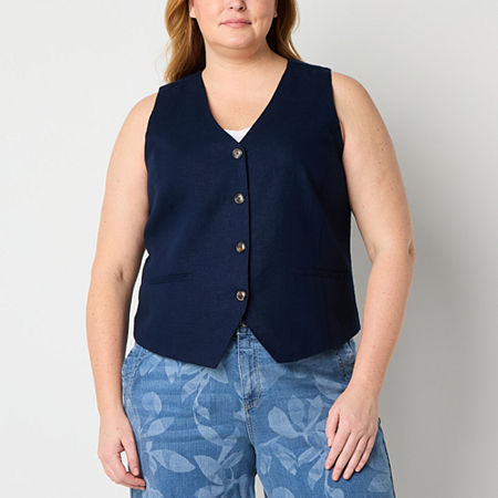Click here for Liz Claiborne Womens V Neck Sleeveless Plus Vest... prices