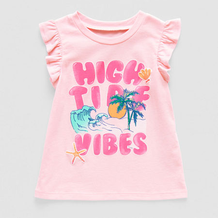 Click here for Thereabouts Little Girls Crew Neck Short Sleeve Re... prices